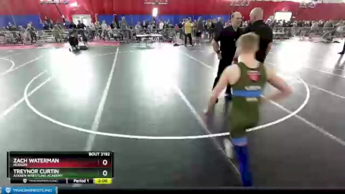 106 lbs Quarterfinal - Zach Waterman, Hudson vs Treynor Curtin, Askren ...