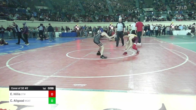 100 lbs Consi Of 32 #2 - Ethan Hillis, Cleveland Tiger Wrestling vs CJ ...