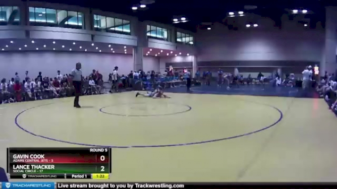 132 lbs Round 5 (8 Team) - Lance Thacker, Social Circle vs Gavin Cook ...