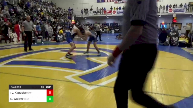 145 lbs Consy 3 - Lucas Kapusta, Hempfield vs Griffin Walizer, Central ...