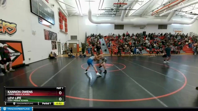 105 lbs Cons. Round 3 - Kannon Owens, Lovell Middle School vs Levi Lipe ...