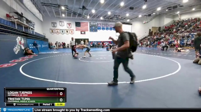 120 lbs Quarterfinal - Logan Tjepkes, McCormick Jr. High vs Tristan ...