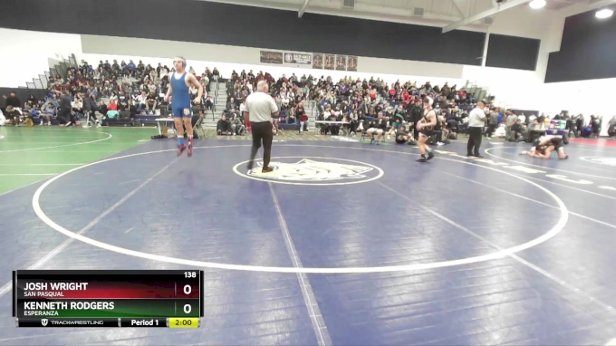 138 lbs Champ. Round 1 - Josh Wright, San Pasqual vs Kenneth Rodgers ...