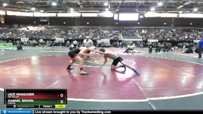 138 lbs Champ. Round 3 - Jace Waggoner, Tri-Valley vs Gabriel Brown ...