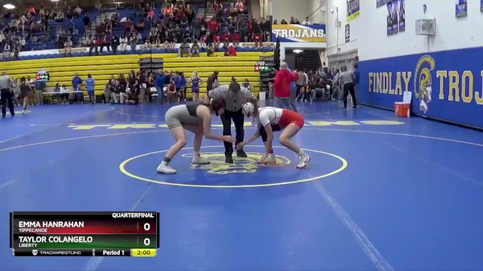 130 lbs Quarterfinal - Taylor Colangelo, Liberty vs Emma Hanrahan ...