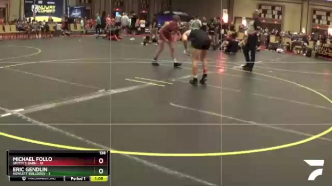 138 lbs Round 3 (6 Team) - Michael Follo, Smitty`s Barn vs Eric Gendlin ...