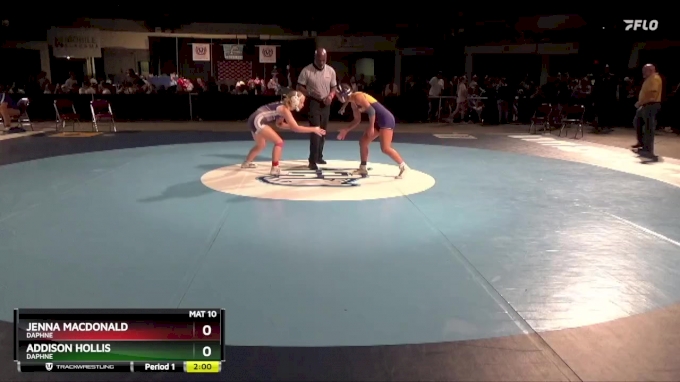 120 Girls 1st Place Match - Addison Hollis, Daphne vs Jenna Macdonald ...