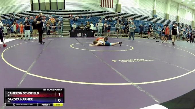 88 lbs 1st Place Match - Cameron Schofield, IN vs Dakota Harmer, MI