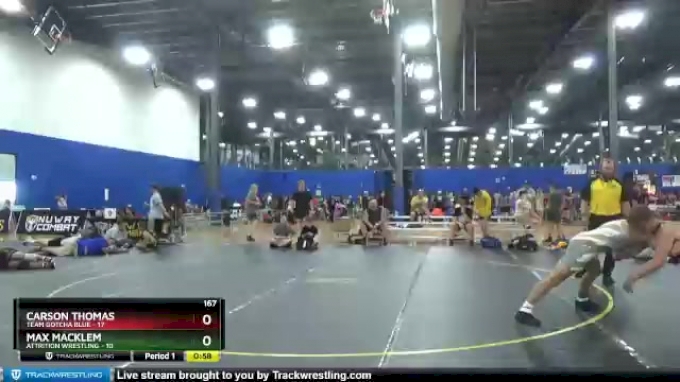 167 lbs Round 2 (6 Team) - Carson Thomas, Team Gotcha Blue vs Max ...