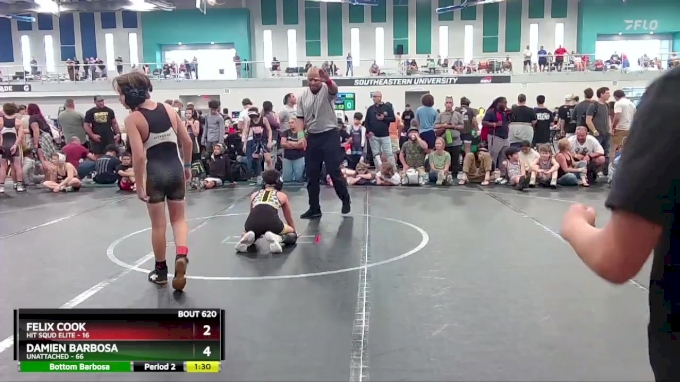 92 lbs Cons. Round 1 - Felix Cook, Hit Squd Elite vs Damien Barbosa ...