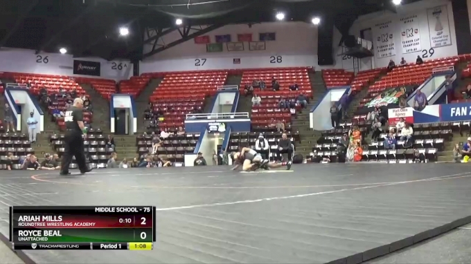 75 lbs 1st Place Match - Ariah Mills, Roundtree Wrestling Academy vs ...