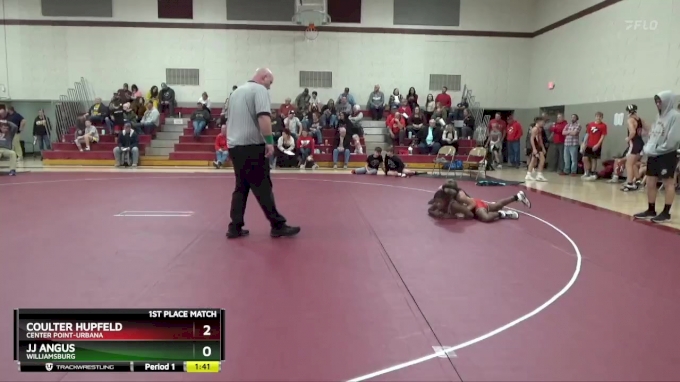 115-118 lbs 1st Place Match - JJ Angus, Williamsburg vs Coulter Hupfeld ...