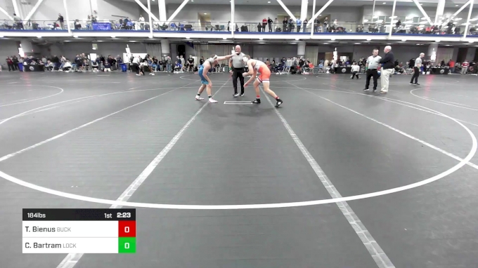 184 lbs Consi Of 16 #1 - Tyler Bienus, Bucknell vs Cole Bartram, Lock ...