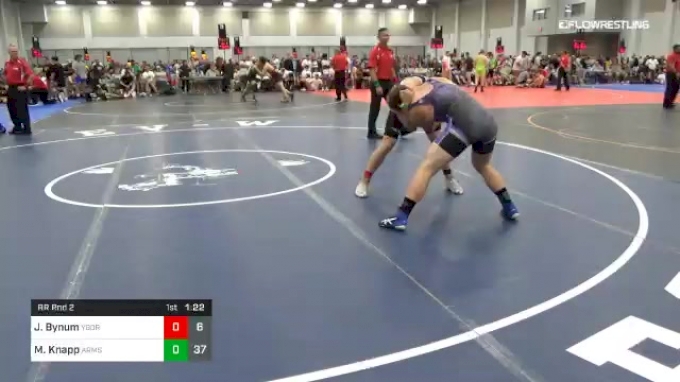 182 lbs Rr Rnd 2 - Joshua Bynum, YOUNG GUNS Orange vs Mitchell Knapp, Armspin Army Wrestling Club