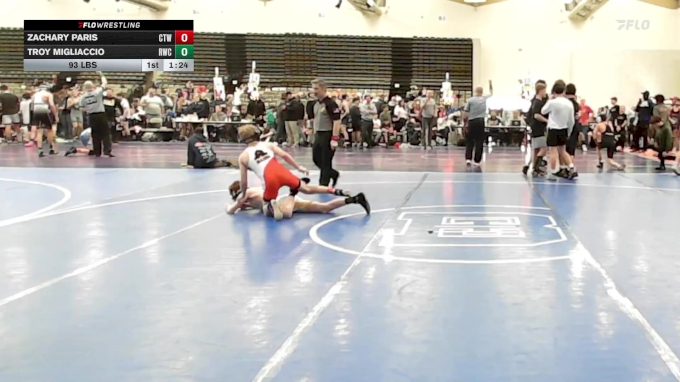 93 lbs Rr Rnd 2 - Zachary Paris, CTWHALE Orca - MSE vs Troy Migliaccio ...