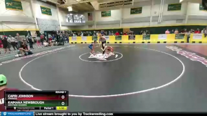 91 lbs Round 1 - Kaimana Newbrough, Westside Raiders vs Capri Johnson ...