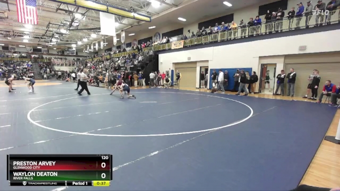 120 lbs Cons. Semi - Waylon Deaton, River Falls vs Preston Arvey ...