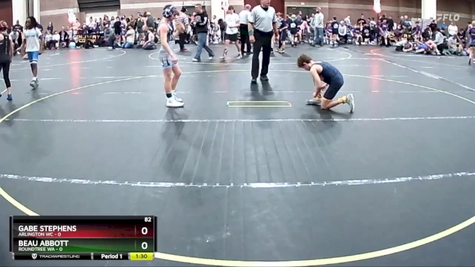 82 lbs Round 2 (4 Team) - Beau Abbott, Roundtree WA vs Gabe Stephens ...