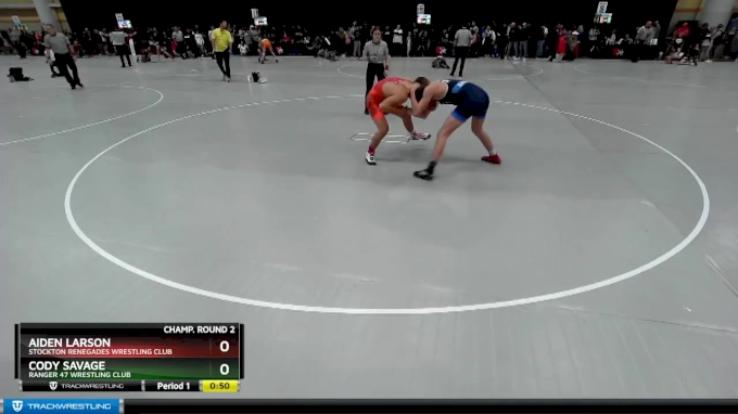 165 lbs Champ. Round 2 - Cody Savage, Ranger 47 Wrestling Club vs Aiden Larson, Stockton ...