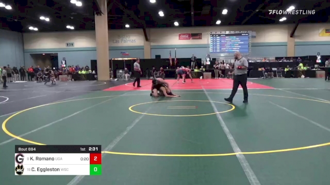 157 lbs Consi Of 16 #2 - Kyle Romano, Georgia vs Chase Eggleston, Wayne ...