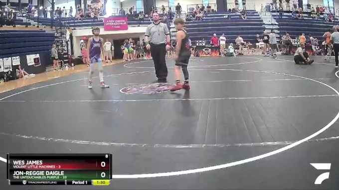 80 lbs Round 5 (6 Team) - Jon-Reggie Daigle, The Untouchables Purple vs ...