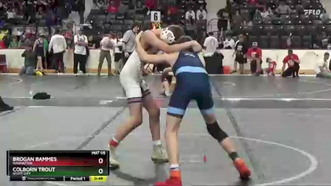 110 lbs Cons. Round 1 - Colborn Trout, Scott City vs Brogan Bammes ...