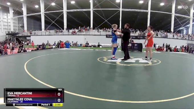 163 lbs Round 4 (6 Team) - Eva Mercantini, Virginia vs Makynlee Cova ...