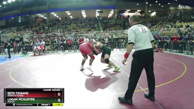 2A 285 lbs Champ. Round 1 - Logan McAlister, Mosley vs Seth Tshiams ...