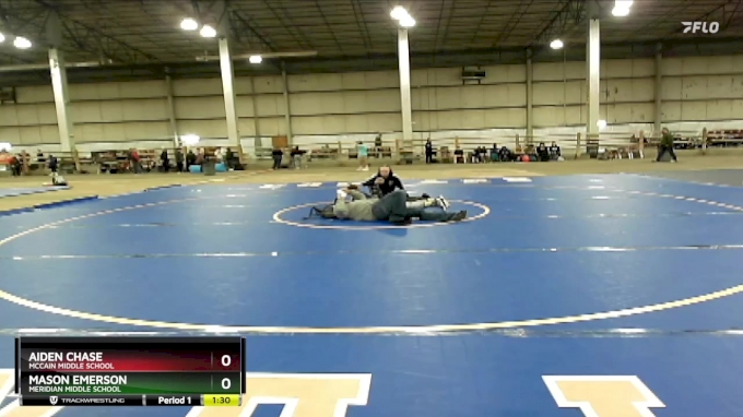 100 lbs Champ. Round 1 - Aiden Chase, McCain Middle School vs Mason ...