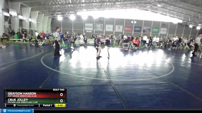 92 lbs Cons. Round 7 - Grayson Hanson, Mat Demon Wrestling Club vs Crue ...