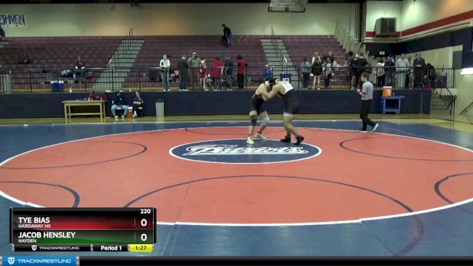 220 lbs 1st Place Match - Jacob Hensley, Hayden vs Tye Bias, Hardaway Hs