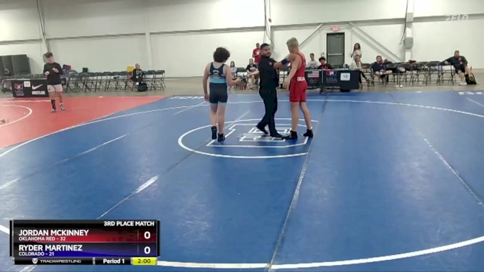 165 lbs Placement Matches (8 Team) - Jordan McKinney, Oklahoma Red vs ...