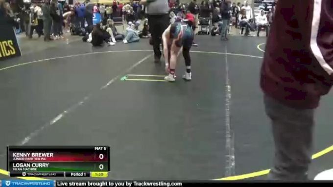 107 lbs Cons. Round 5 - Kenny Brewer, Junior Panther Wc vs Logan Curry ...