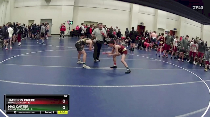 117 lbs Round 3 (6 Team) - Jameson Priebe, Minnesota Gold vs Max Carter ...