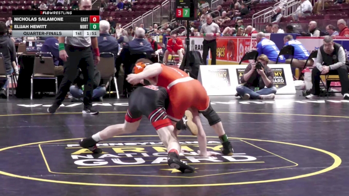 121 lbs Quarterfinal - Nicholas Salamone, Easton vs Elijah Hewitt ...