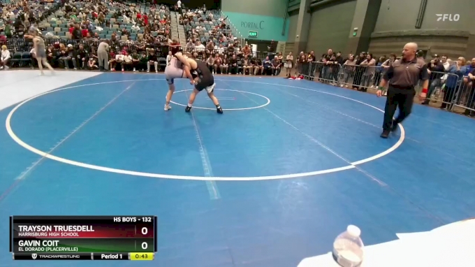 132 lbs Cons. Round 5 - Gavin Coit, El Dorado (Placerville) vs Trayson ...