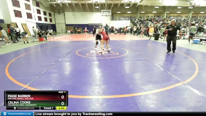 143 lbs Champ. Round 1 - Paige Barber, William Jewell College vs Celina ...