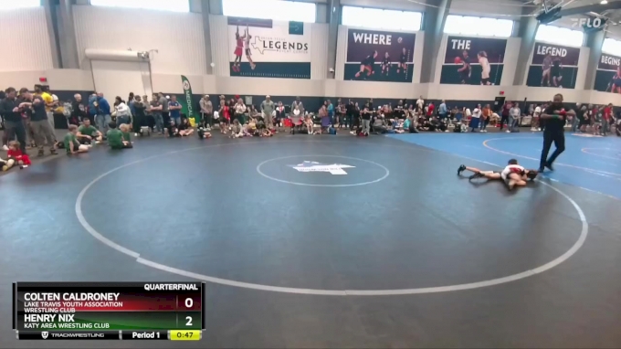 60-65 lbs Quarterfinal - Colten Caldroney, Lake Travis Youth ...