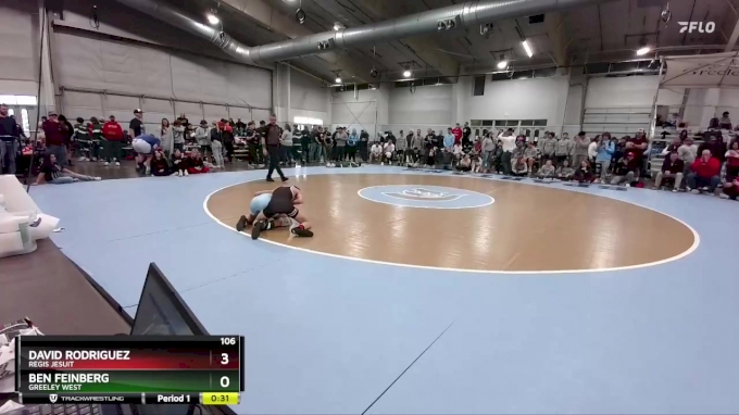 106 lbs Cons. Round 2 - David Rodriguez, Regis Jesuit vs Ben Feinberg ...