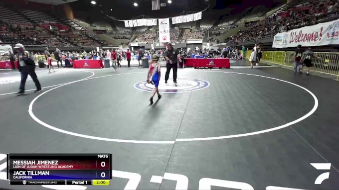 56 lbs Cons. Semi - Messiah Jimenez, Lion Of Judah Wrestling Academy vs ...