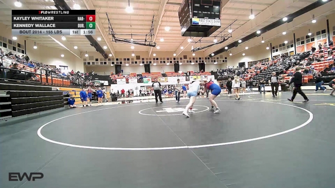 155 lbs Round Of 16 - Kayley Whitaker, Har-Ber vs Kennedy Wallace ...