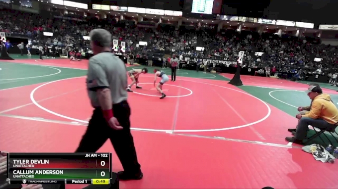 102 lbs Cons. Round 2 - Callum Anderson, Unattached vs Tyler Devlin ...
