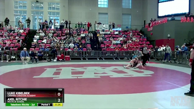 113 lbs Cons. Semi - Luke Kibelbek, Lakeway Christian Academy vs Axel ...