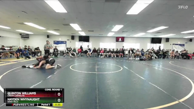 157 lbs Cons. Round 1 - Quinton Williams, Crespi Carmelite vs Hayden ...
