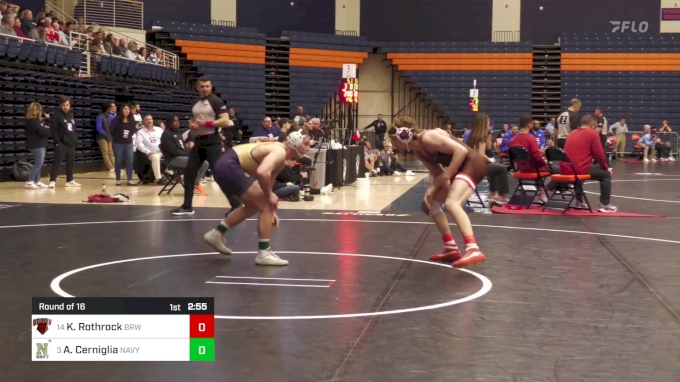 165 lbs Round Of 16 - Keegan Rothrock, Brown vs Andrew Cerniglia, Navy