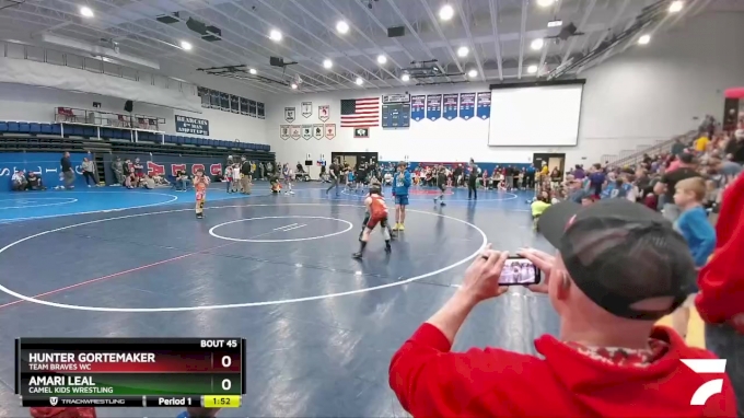 77 lbs Quarterfinal - Hunter Gortemaker, Team Braves WC vs Amari Leal ...