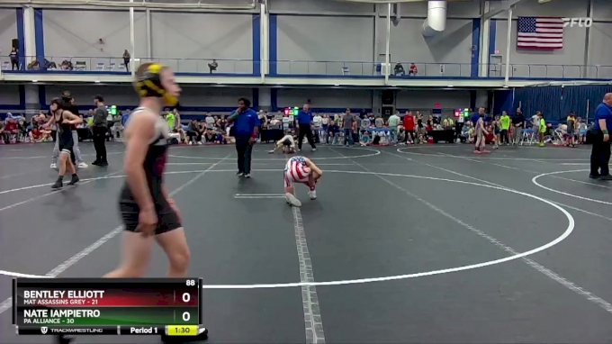 88 lbs Round 7 (8 Team) - Nate Iampietro, PA Alliance vs Bentley ...