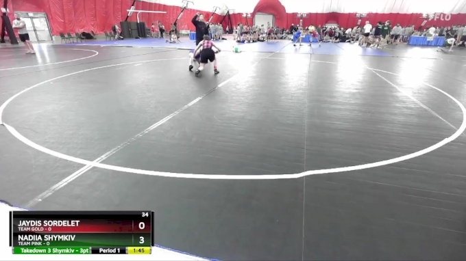 100 lbs Round 2 (6 Team) - Jaydis Sordelet, Team Gold vs Nadiia Shymkiv ...