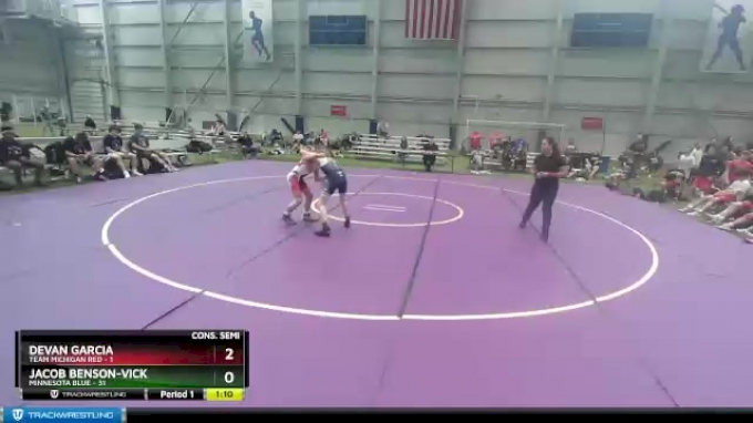 94 lbs 2nd Wrestleback (8 Team) - Devan Garcia, Team Michigan Red vs ...