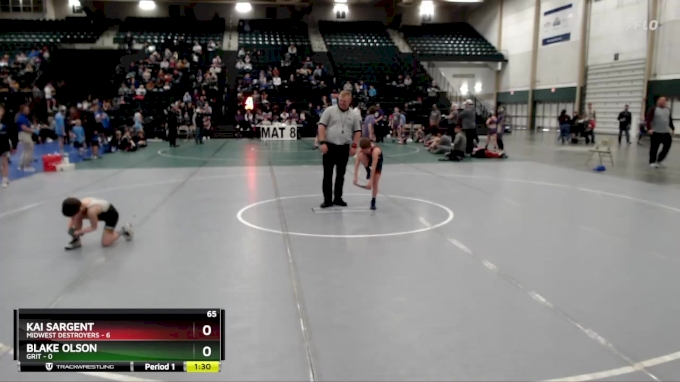 65 lbs Round 3 (8 Team) - Blake Olson, GRIT vs Kai Sargent, Midwest ...